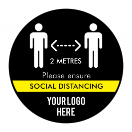 Ensure Social Distance Logo Floor Stickers | Sticker Gizmo
