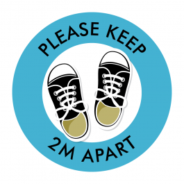 Keep 2M Apart Kicks Floor Stickers | Sticker Gizmo