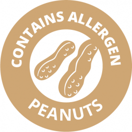 Allergen Labels - Contains Peanuts - 35mm | Sticker Gizmo