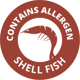 Allergen Labels - Contains Crustaceans - 35mm | Sticker Gizmo