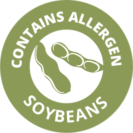 Allergen Labels - Contains Soybeans - 35mm | Sticker Gizmo