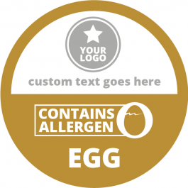 Allergen Labels - Contains Egg | Sticker Gizmo