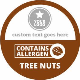 Allergen Labels - Contains Tree Nuts - 50mm | Sticker Gizmo