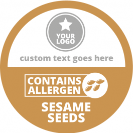 Allergen Labels - Contains Sesame Seeds - 50mm | Sticker Gizmo