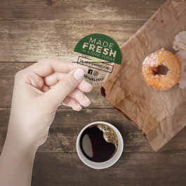 Made Fresh Logo stickers - Colour Block Design | Sticker Gizmo