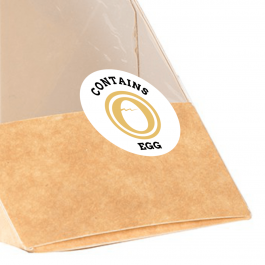 Allergen Label - Contains Egg | Sticker Gizmo