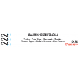Triple Two - Italian Chicken Focaccia | Sticker Gizmo
