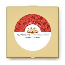Pizza Takeaway Label - Pattern Design (notes) | Sticker Gizmo