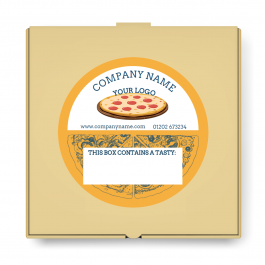 Takeaway Pizza Label - Note Space Design | Sticker Gizmo