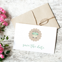 Save the Date Vintage Car Personalised Label | Sticker Gizmo