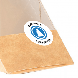 Allergen Label - Contains Sulphites | Sticker Gizmo