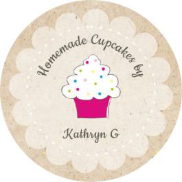 Homemade Cupcake Labels - Paper Design | Sticker Gizmo