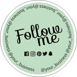 Follow Me Social Media Sticker Design | Sticker Gizmo