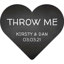 Confetti Labels - Chalkboard Throw Me Design | Sticker Gizmo