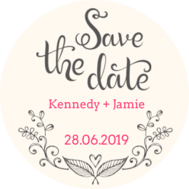 Save the date Floral Sticker Design | Sticker Gizmo