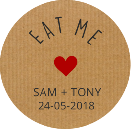 Eat Me Paper Sticker Design | Sticker Gizmo