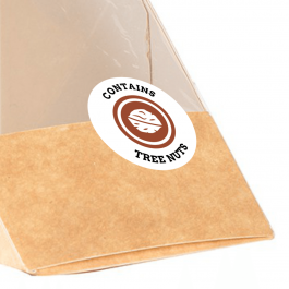 Allergen Label - Contains Tree Nuts | Sticker Gizmo
