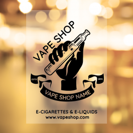 Vapeshop - Vape Hand Design | Sticker Gizmo