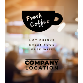 Giant Coffee Mug Window | Sticker Gizmo